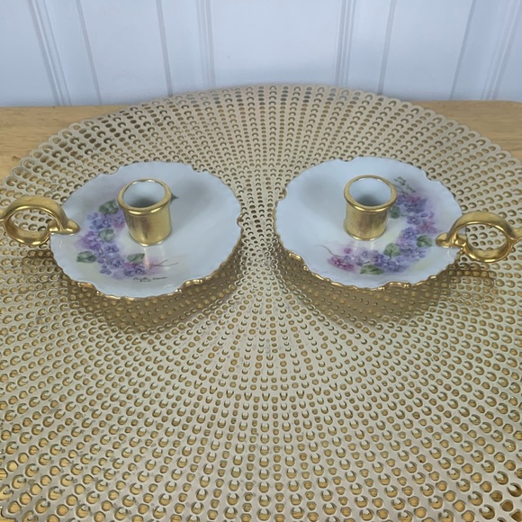 no brand | Accents | Vintage Finger Hold Candle Holders Signed And ...